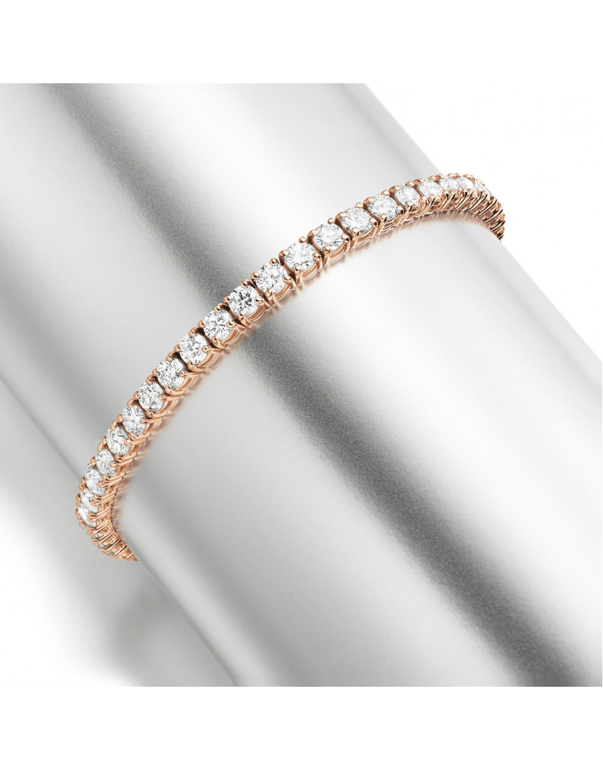 9.25ct Diamond Tennis Bracelet In 18ct Rose Gold